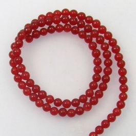 UK Semi Precious and Gemstone Beads Malay Jade (dyed Deep Red) 4mm ...