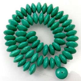 UK Semi Precious and Gemstone Beads Turquoise (Stabilised) Disc Beads ...