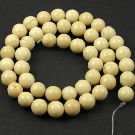 UK Semi Precious and Gemstone Beads Fossil Stone 8mm Round Beads Online ...